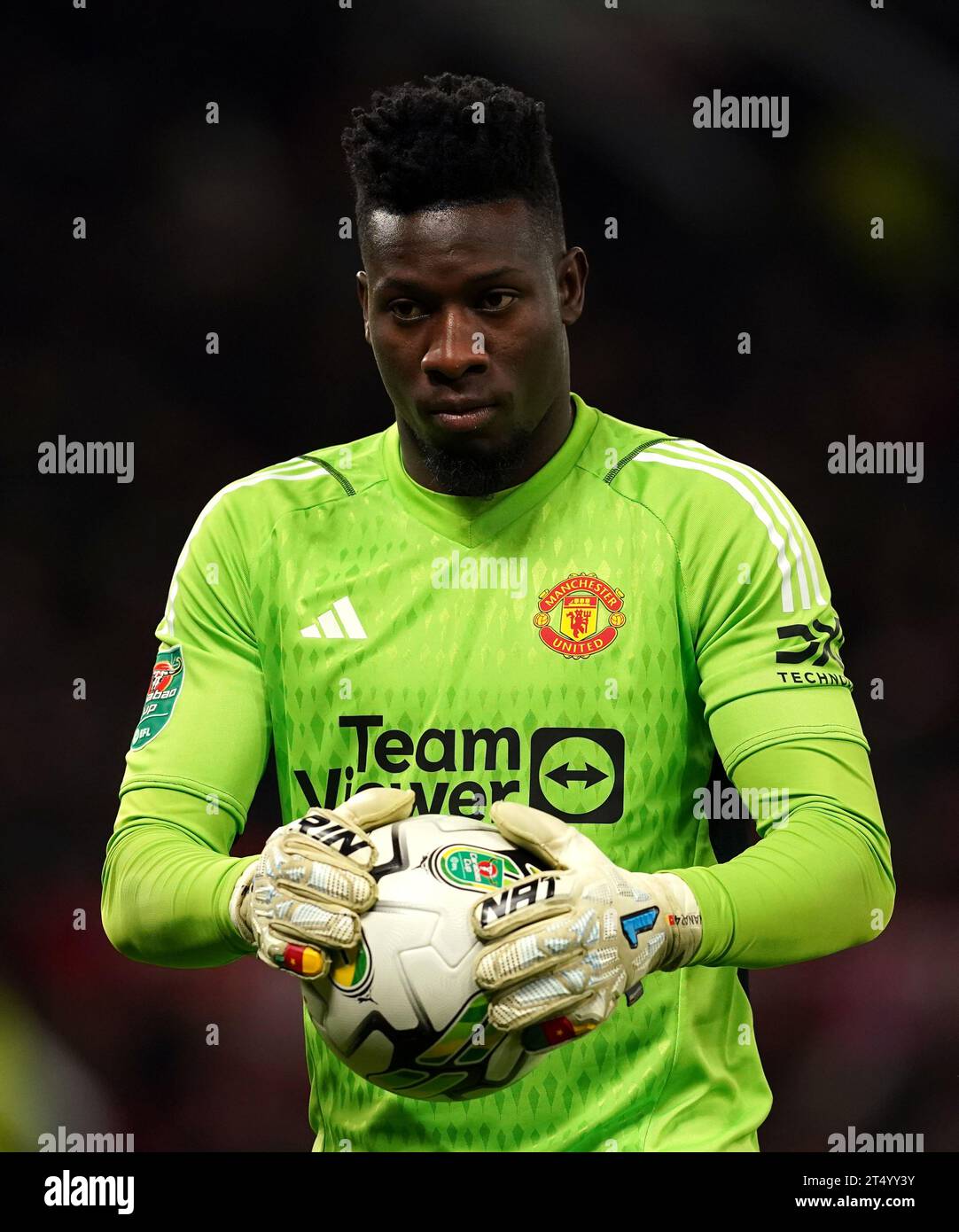 Manchester United goalkeeper Andre Onana during the Carabao Cup fourth ...