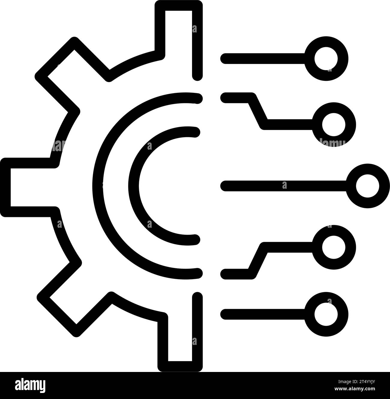 ai technology cog wheel Stock Vector Image & Art - Alamy
