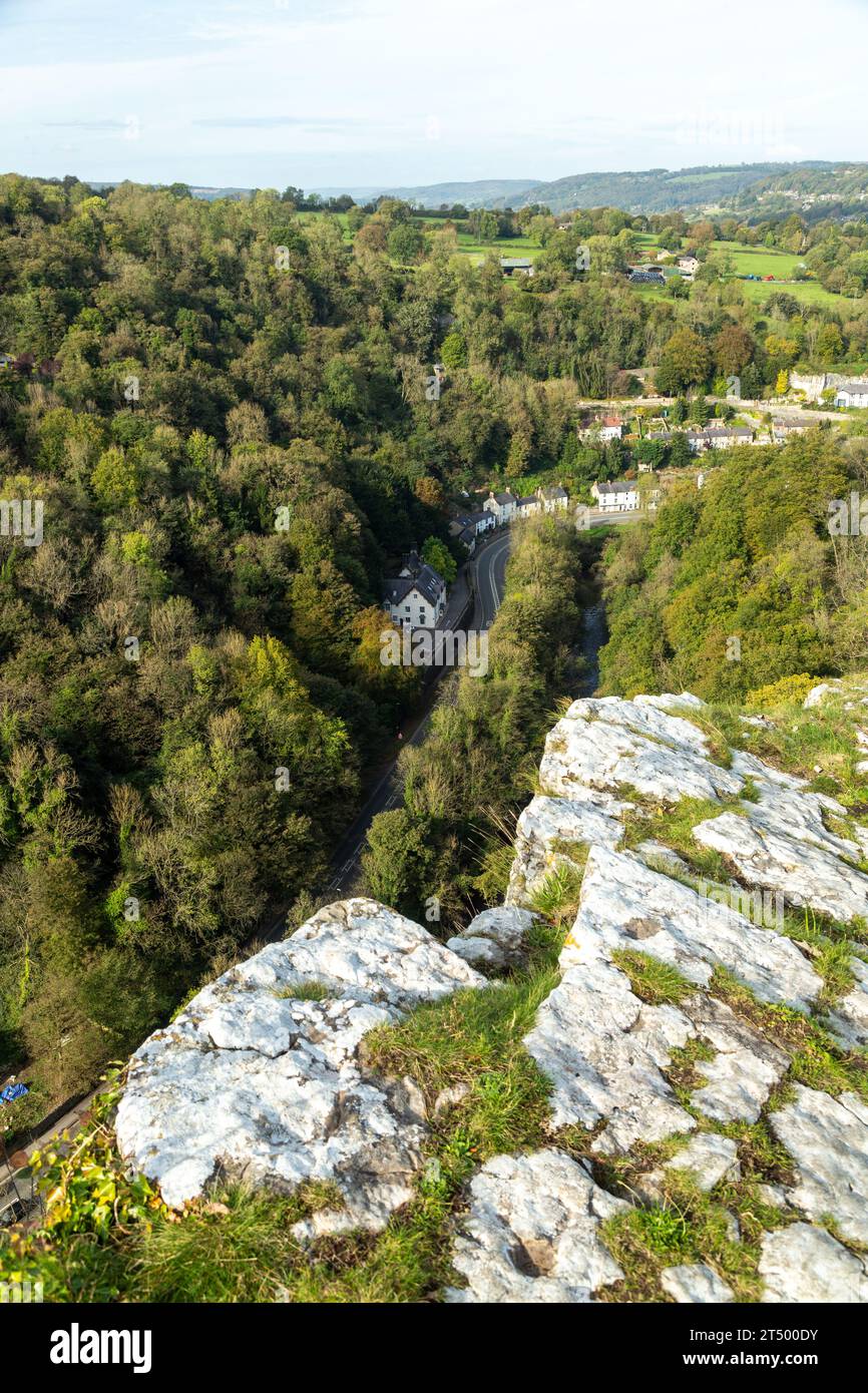 The view from High Tor hill with Matlock Bath below Stock Photo - Alamy