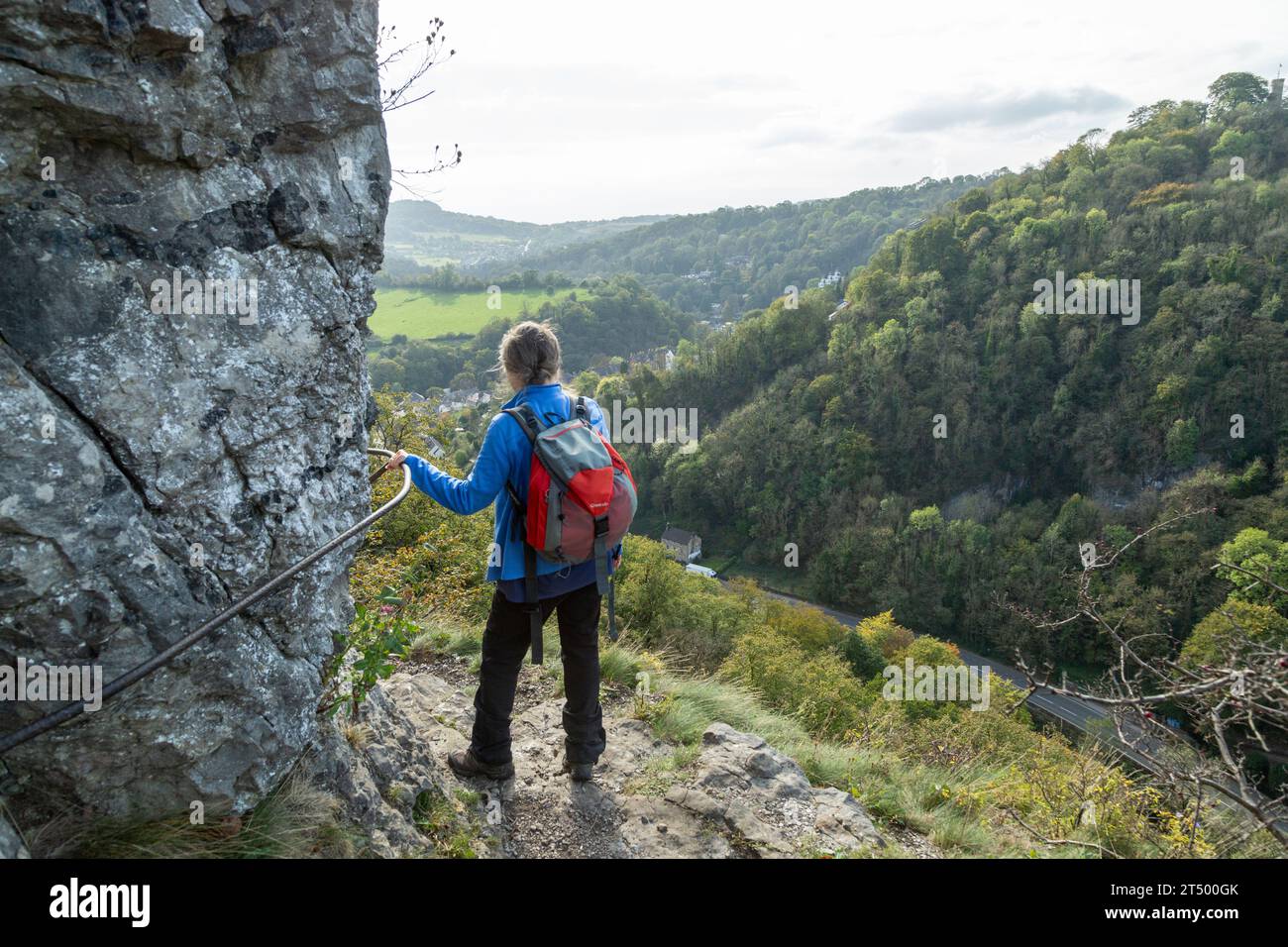 Giddy Edge on High Tor hill is a narrow exposed winding path along the ...