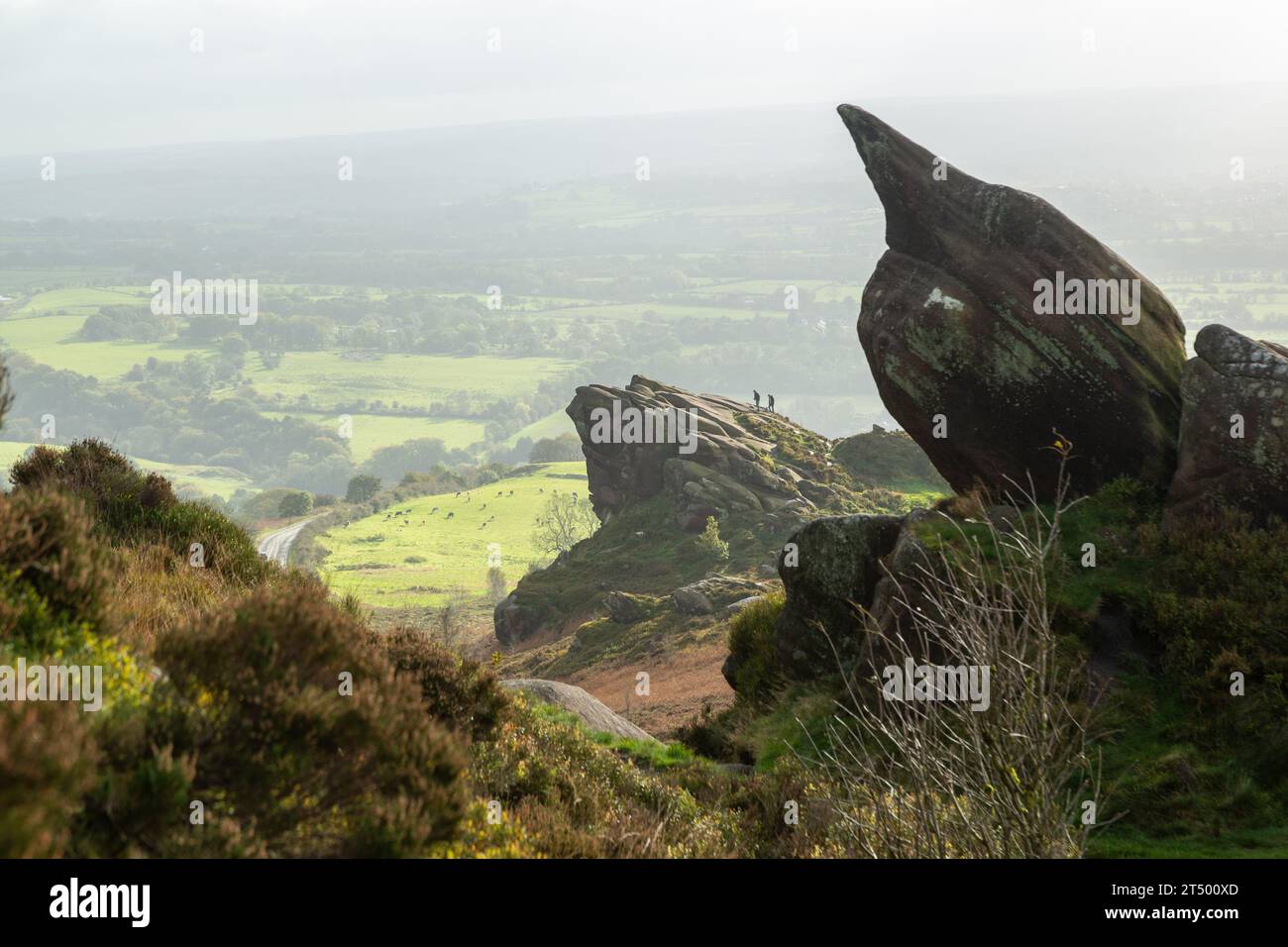 Looking South West along the Ramshaw Rocks, near Upper Hulme ...