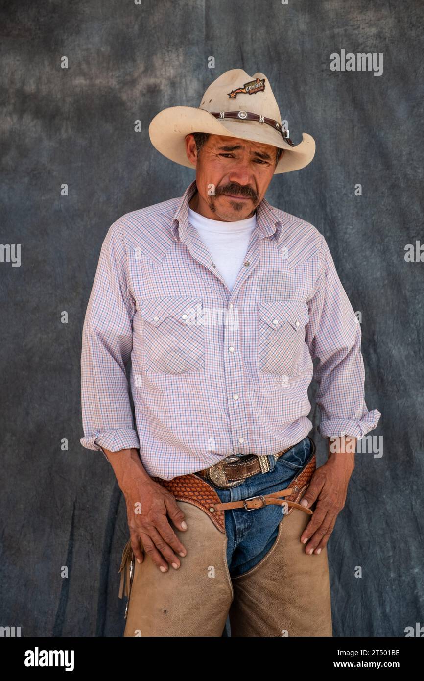 A Mexican cowboy taking part in the annual four-day Cabalgata de Cristo ...