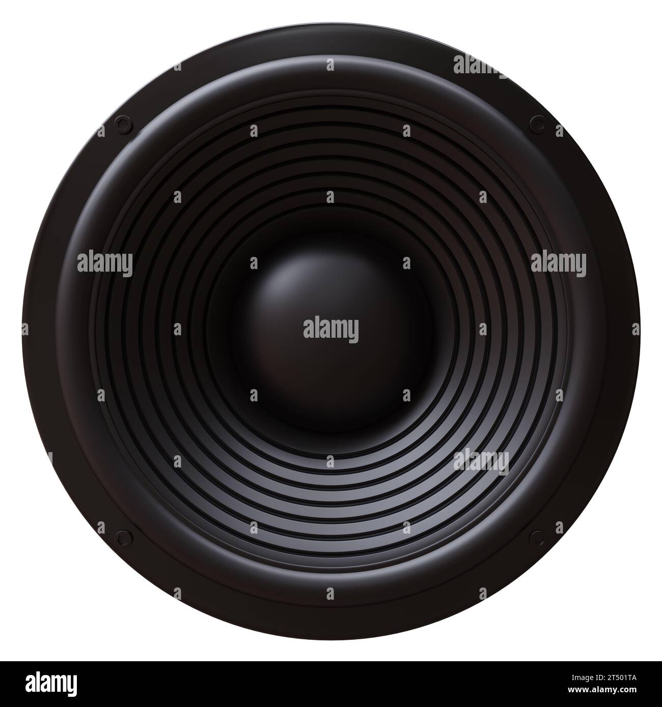 Loudspeaker isolated on white transparent, Round speaker, stereo sound ...