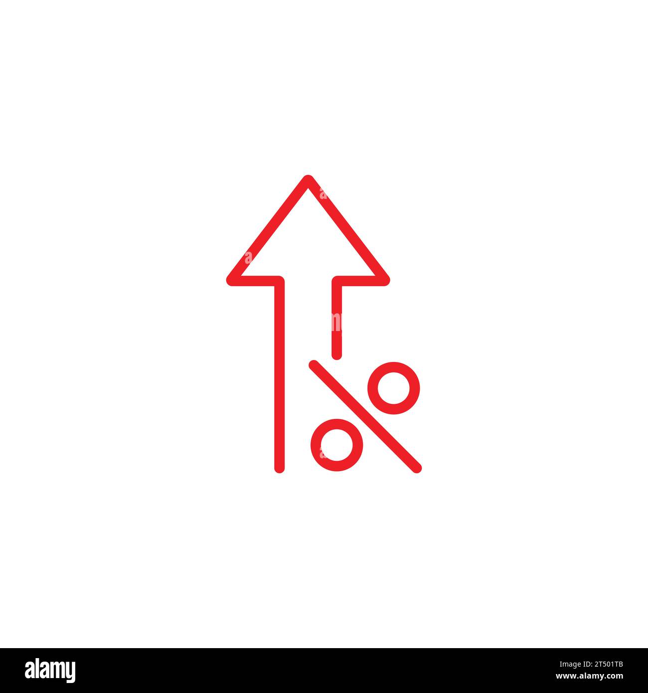 Percentage up arrow abstract line art icon Vector Image Stock Vector ...