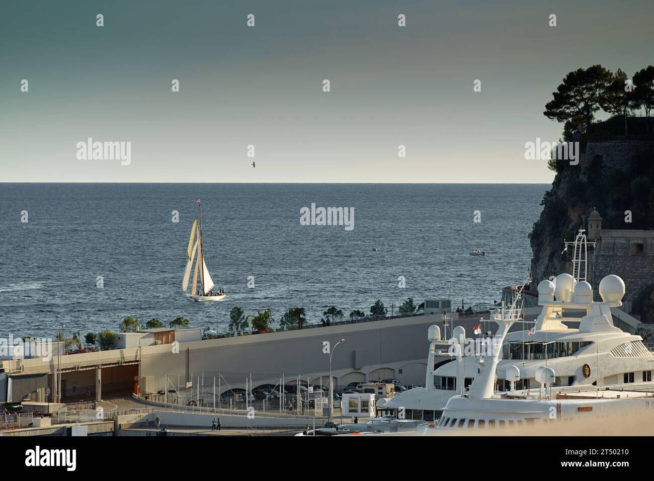 Monaco, Monte Carlo, 23 October 2022: Vintage sailing boat Tuiga 1909 ...