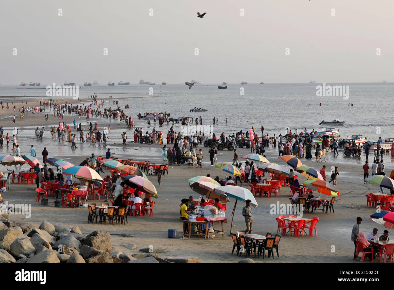 Chattogram, Bangladesh - October 26, 2023: Visitors at Chattogram ...