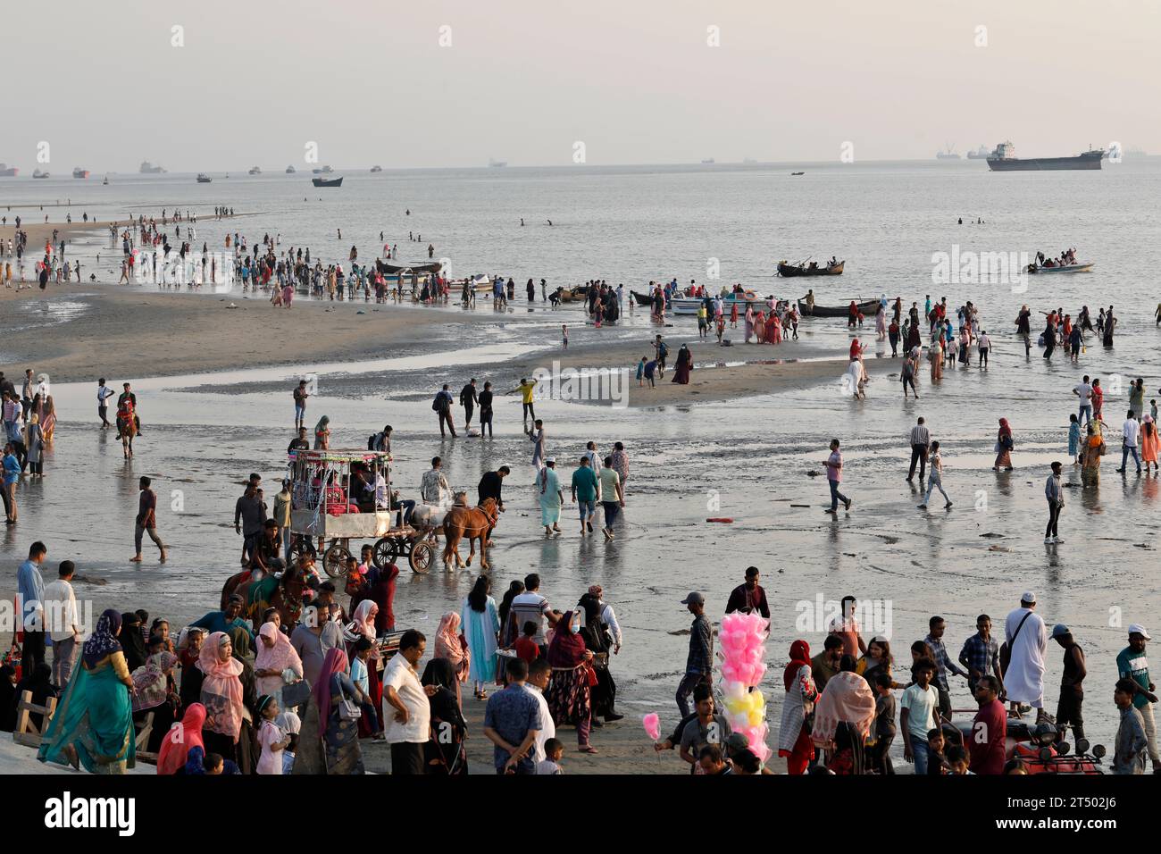 Chattogram, Bangladesh - October 26, 2023: Visitors at Chattogram ...