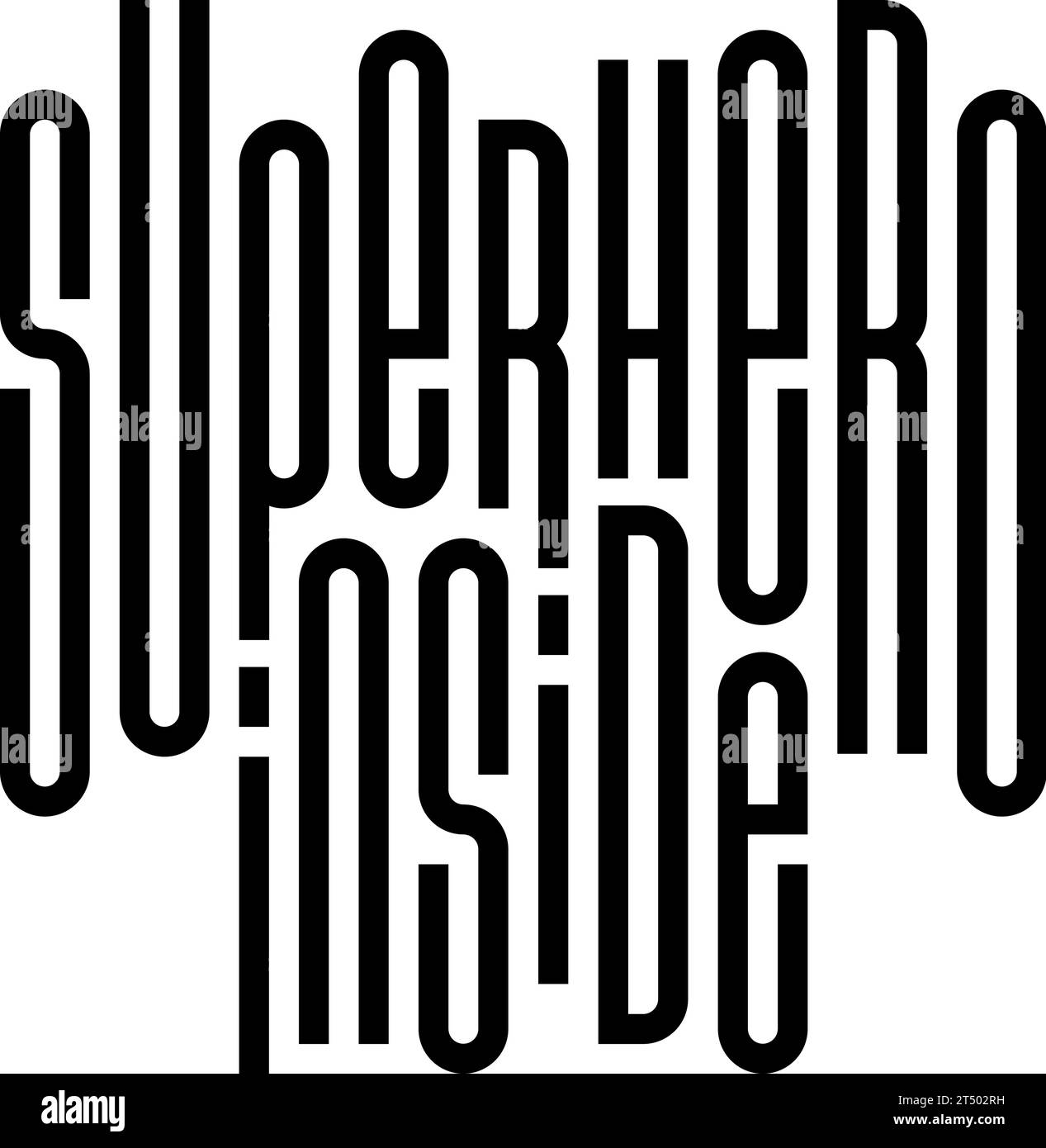 Super hero inside lettering Royalty Free Vector Image Stock Vector ...