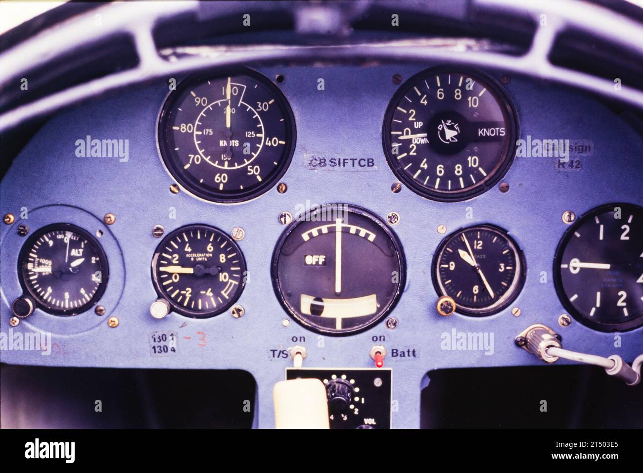 Alexander Scheicher ASK8 glider cockpit with instrument panel. 1985 ...
