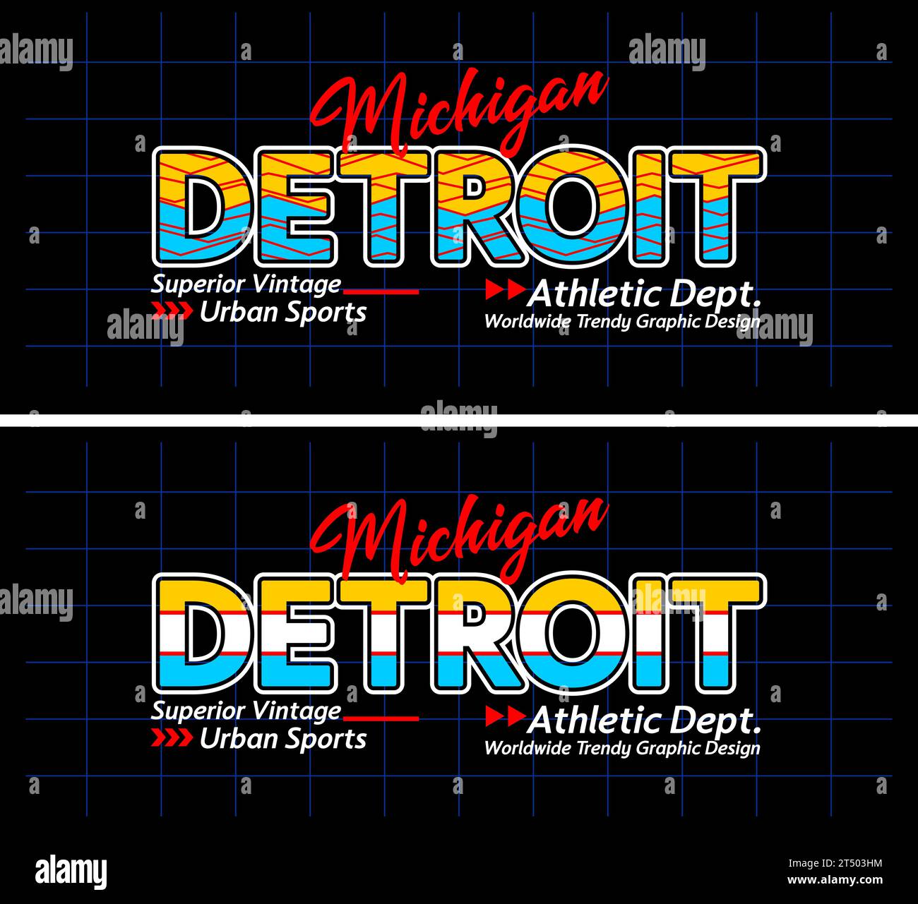 Detroit urban line lettering sports style vintage college, typography ...