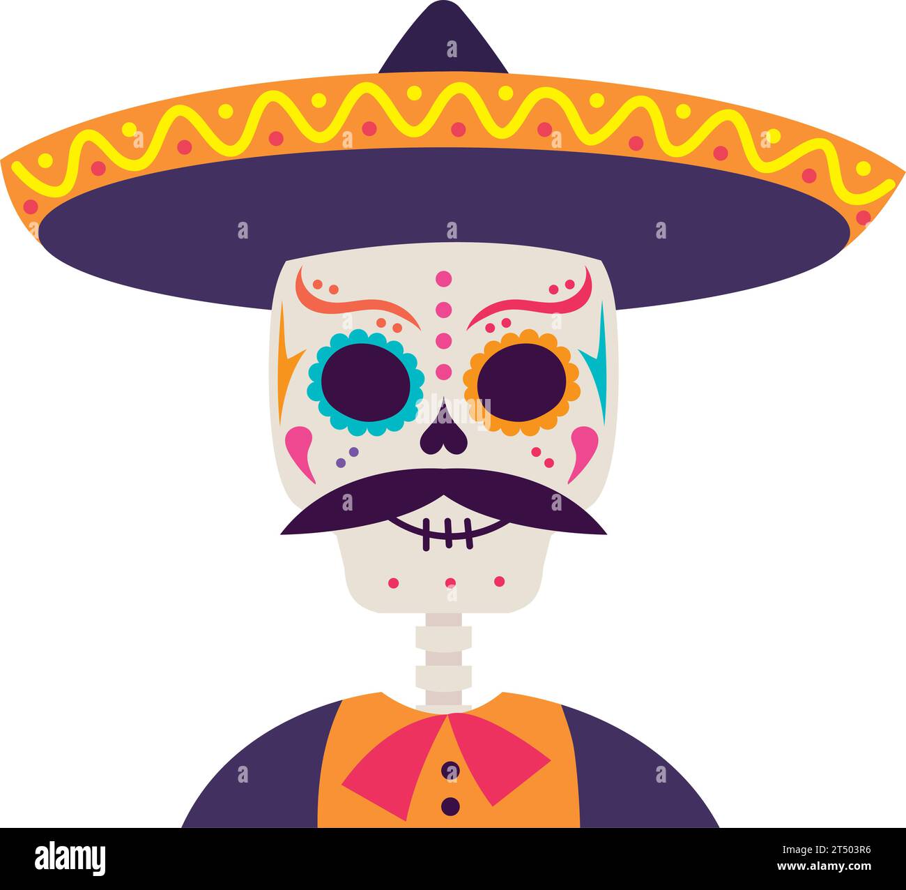 mexico catrina cartoon Stock Vector Image & Art - Alamy