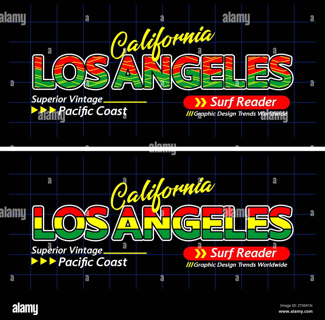 Los Angeles urban line lettering sports style vintage college ...
