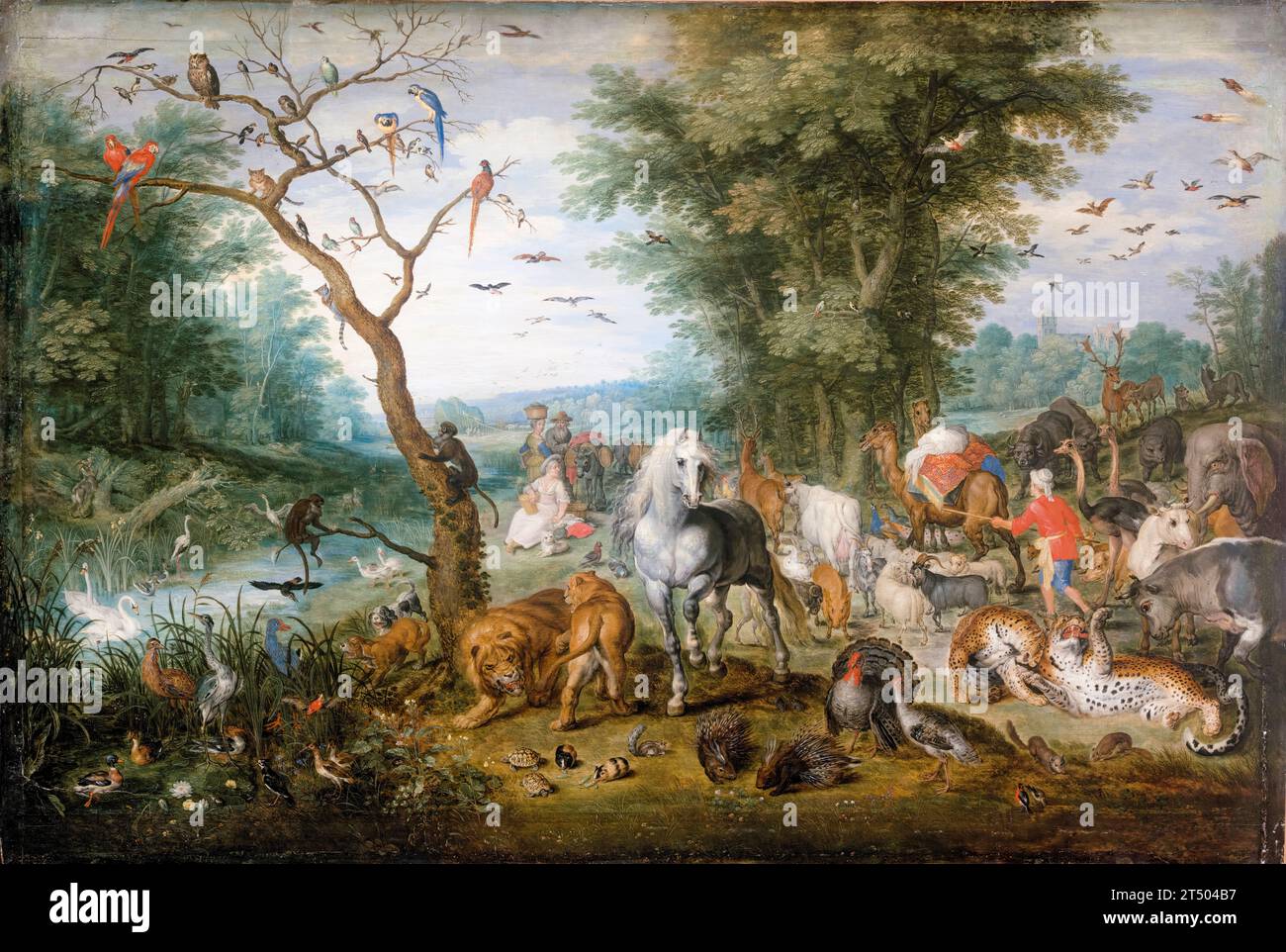 Jan Brueghel the Elder, Paradise Landscape with Animals, painting in ...