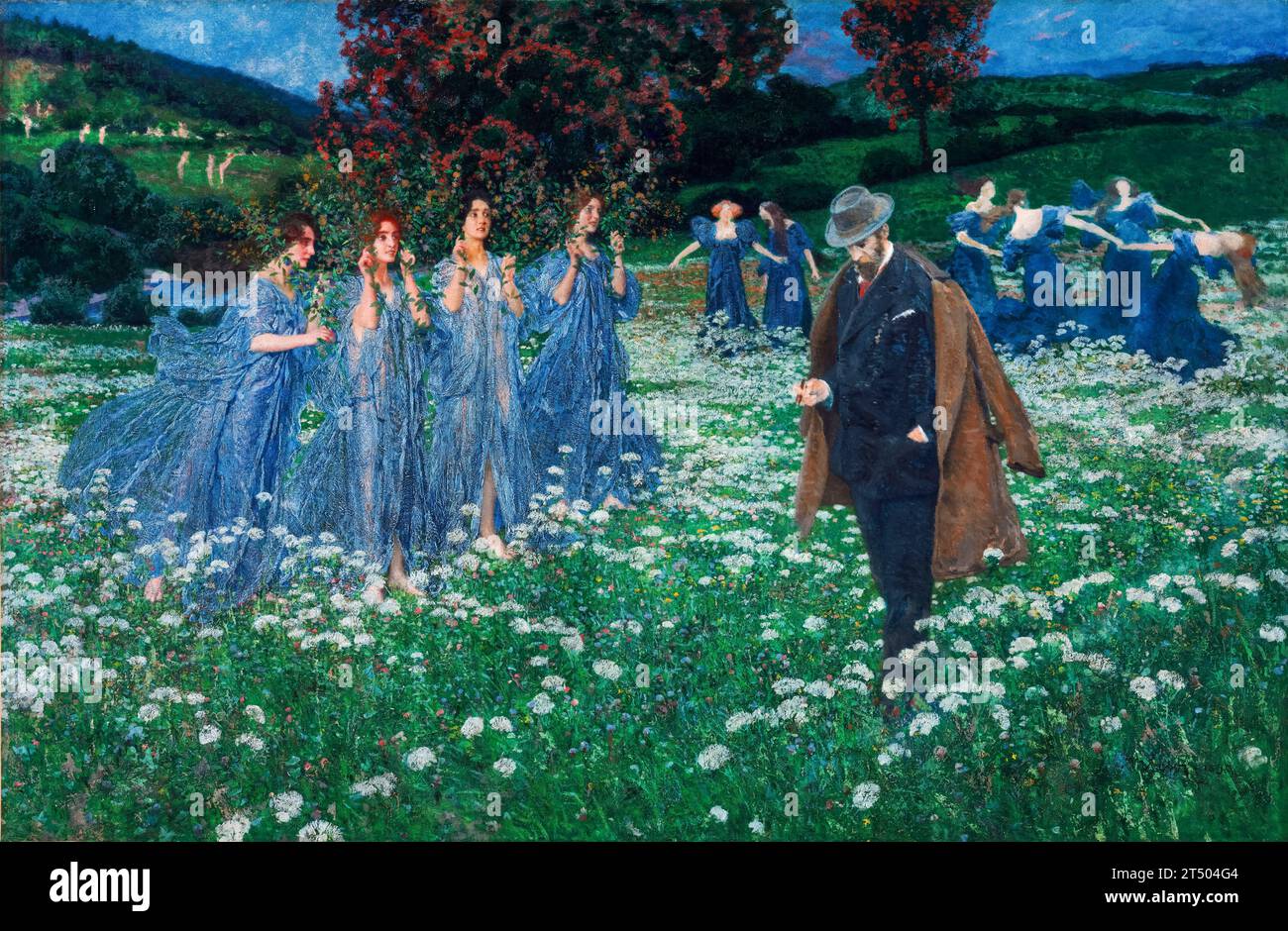 Maximilian Lenz painting, A World, oil on canvas, 1899 Stock Photo - Alamy