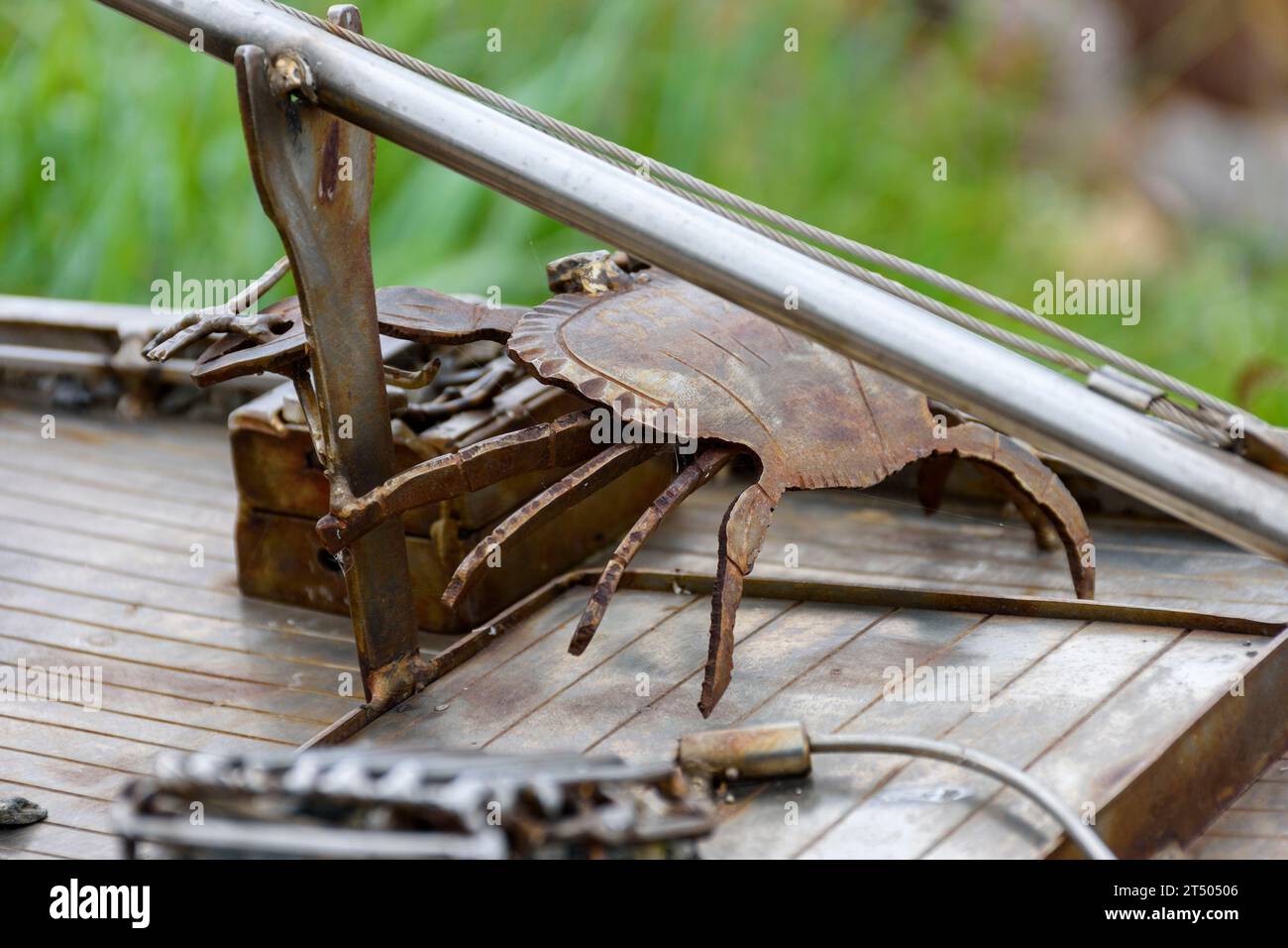 Crab boat sculpture by Jim Malcolm, known as the Stonehaven Banksy ...