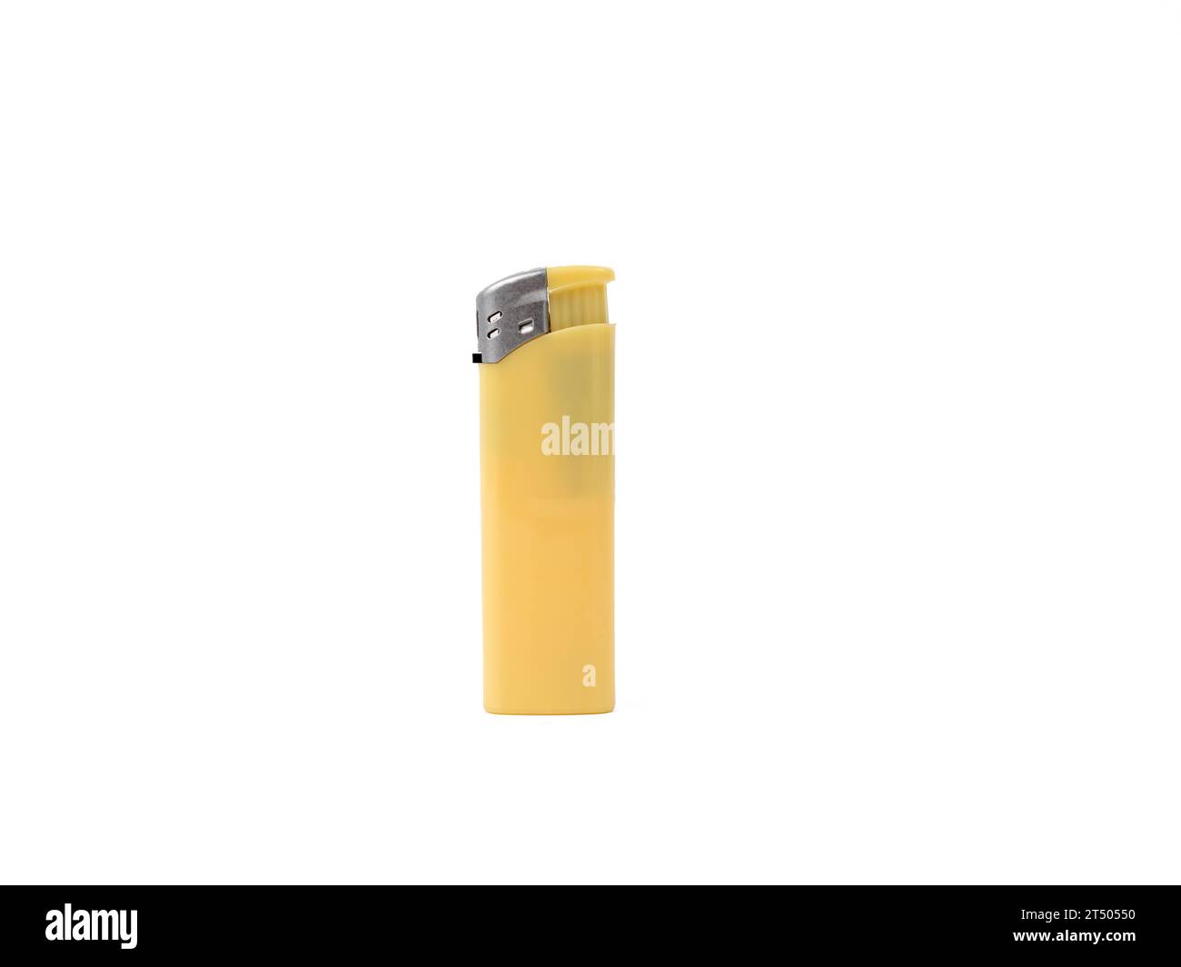 Plastic gas disposable lighter isolated on white background. Gas ...