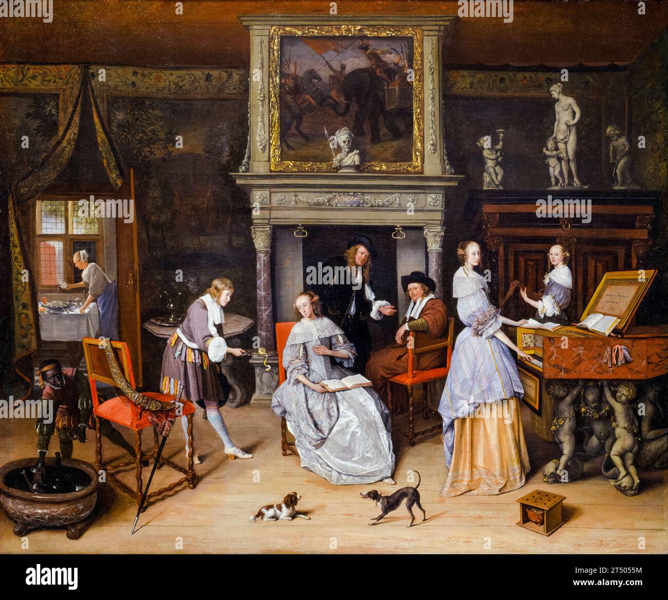 Jan Havickszoon Steen, Fantasy Interior with Jan Steen and the Family ...