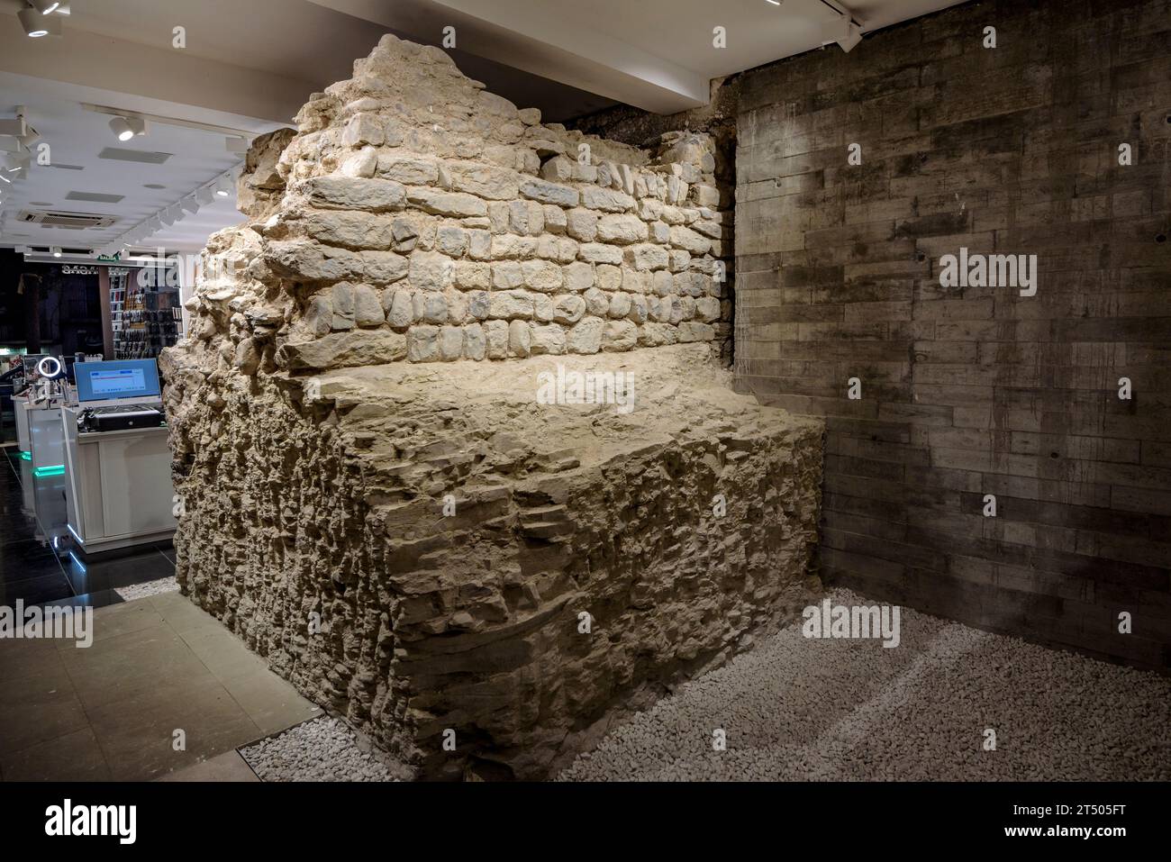 Section of the northern wall of Vic preserved and can be seen in the ...