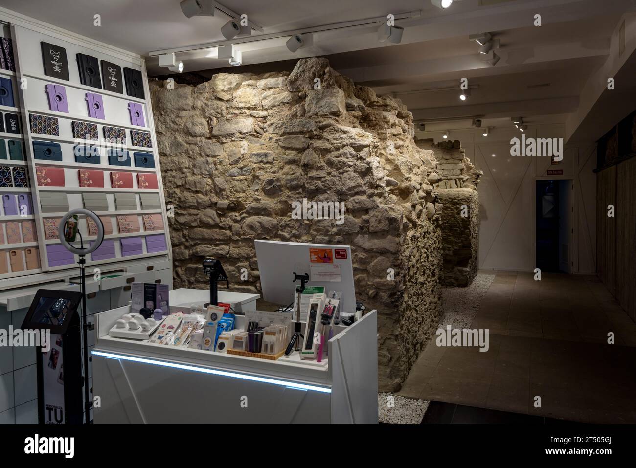 Section of the northern wall of Vic preserved and can be seen in the ...