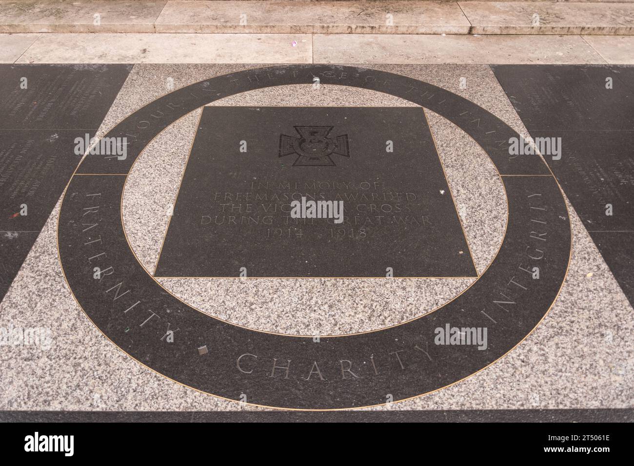 Memorial to Victoria Cross recipients outside Freemasons' Hall, Great ...