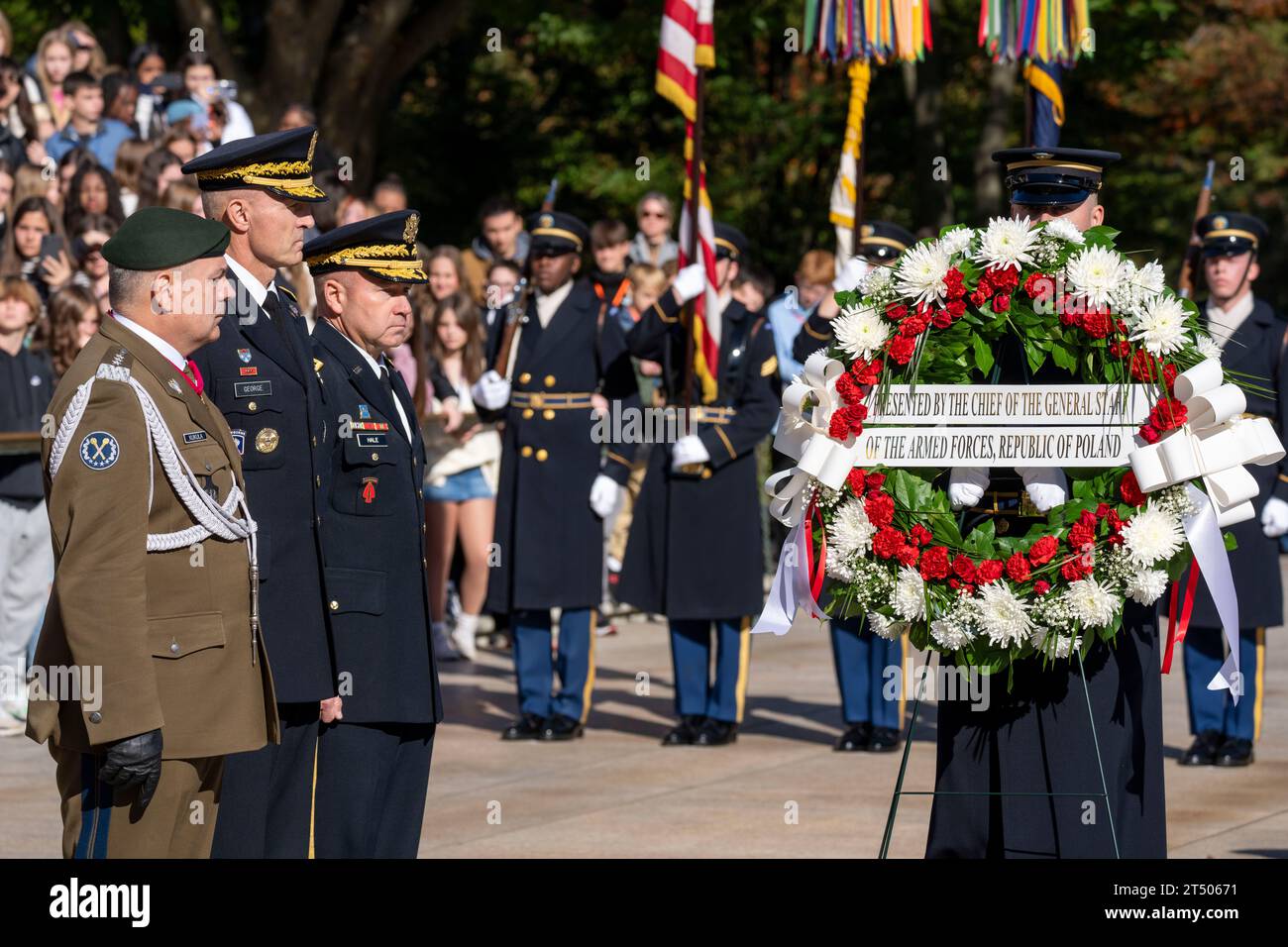 Lt. Gen. Wieslaw Kukula, left, Chief of the General Staff of Poland ...