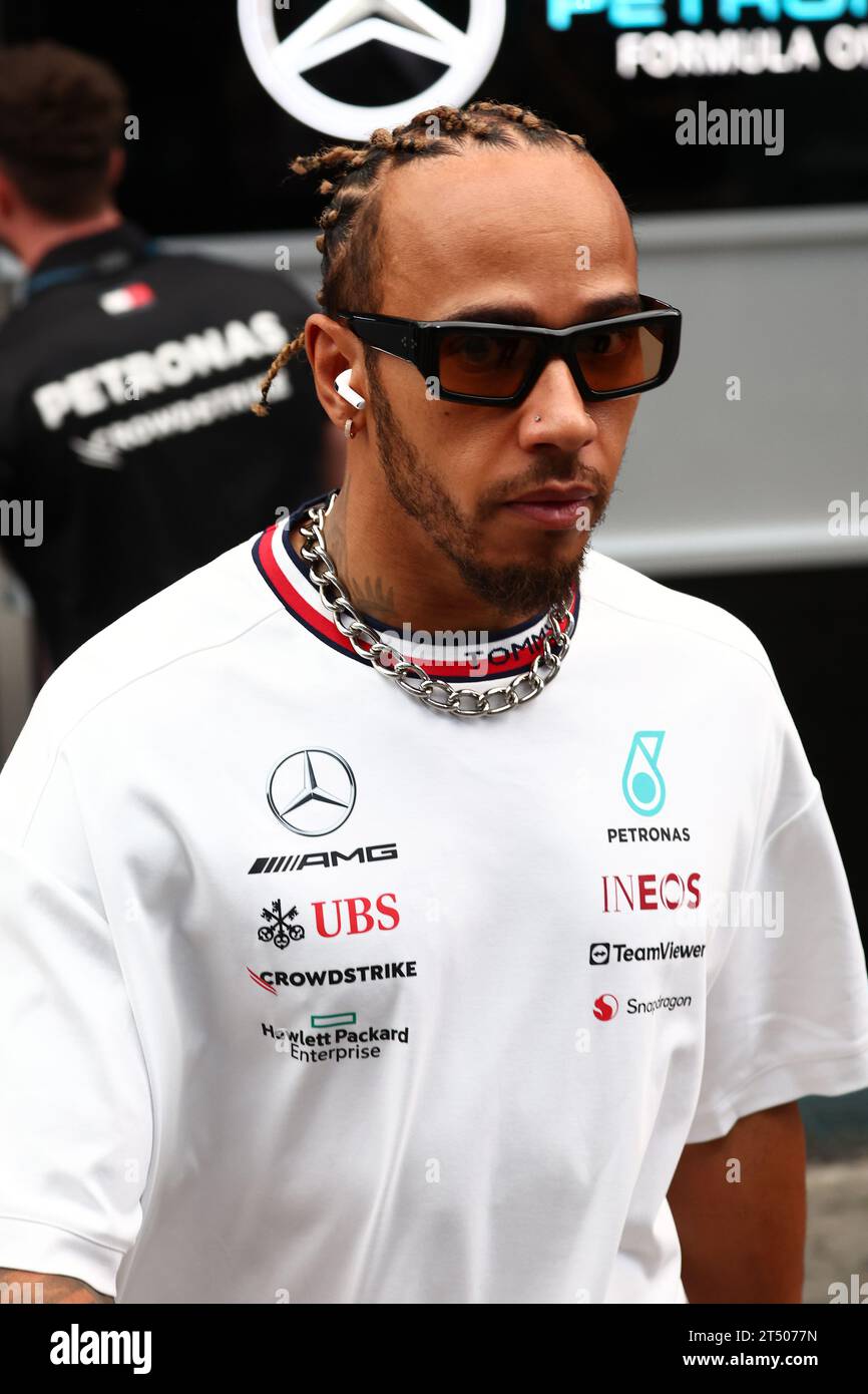 Sao Paulo, Brazil. 02nd Nov, 2023. Lewis Hamilton (GBR) Mercedes AMG F1 ...