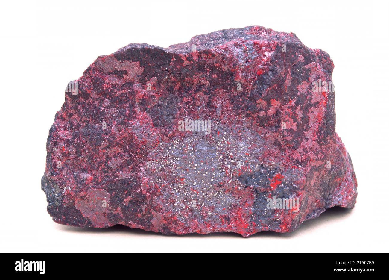 Cinnabar or cinnabarite is a mercury sulfide. Sample with native ...