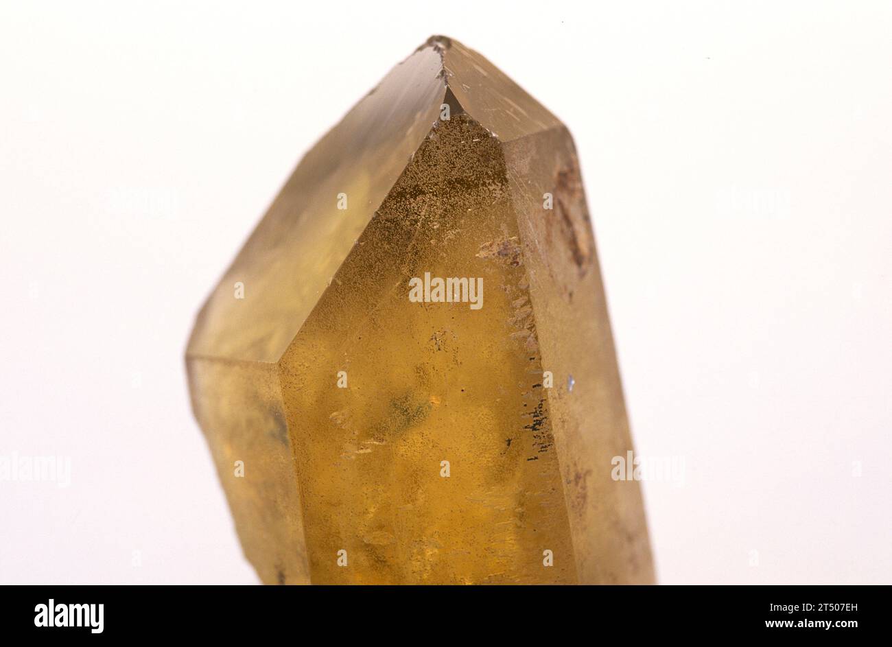 Quartz is a mineral composed by silica oxide. Yellow orange variety is ...