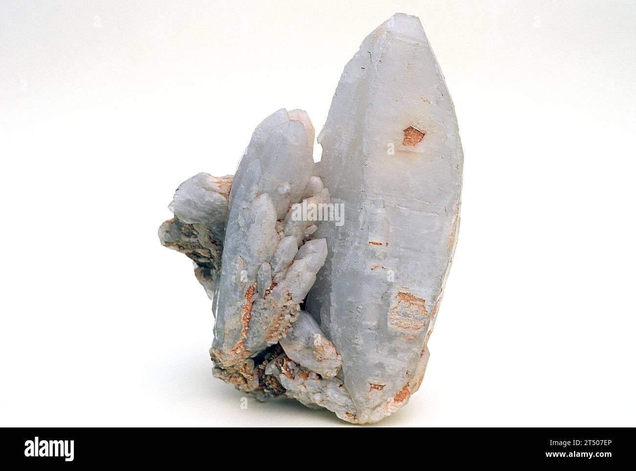 Milky quartz crystal cluster Stock Photo - Alamy
