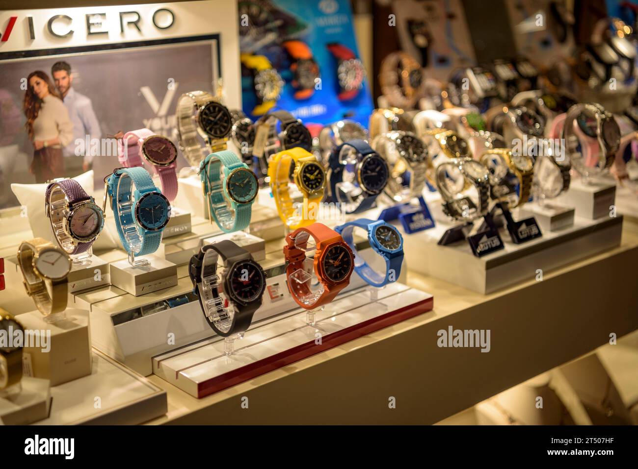 Window display of the Enric Costa artisan jewelry store, in the Plaça ...