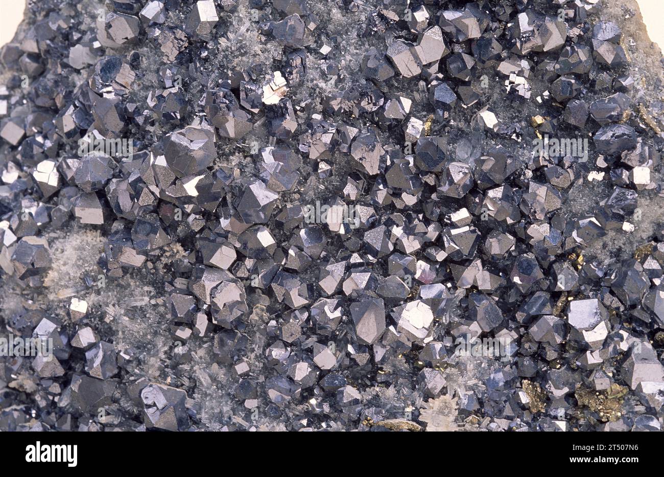 Galena is a lead sulfide mineral. Crystallized sample Stock Photo - Alamy