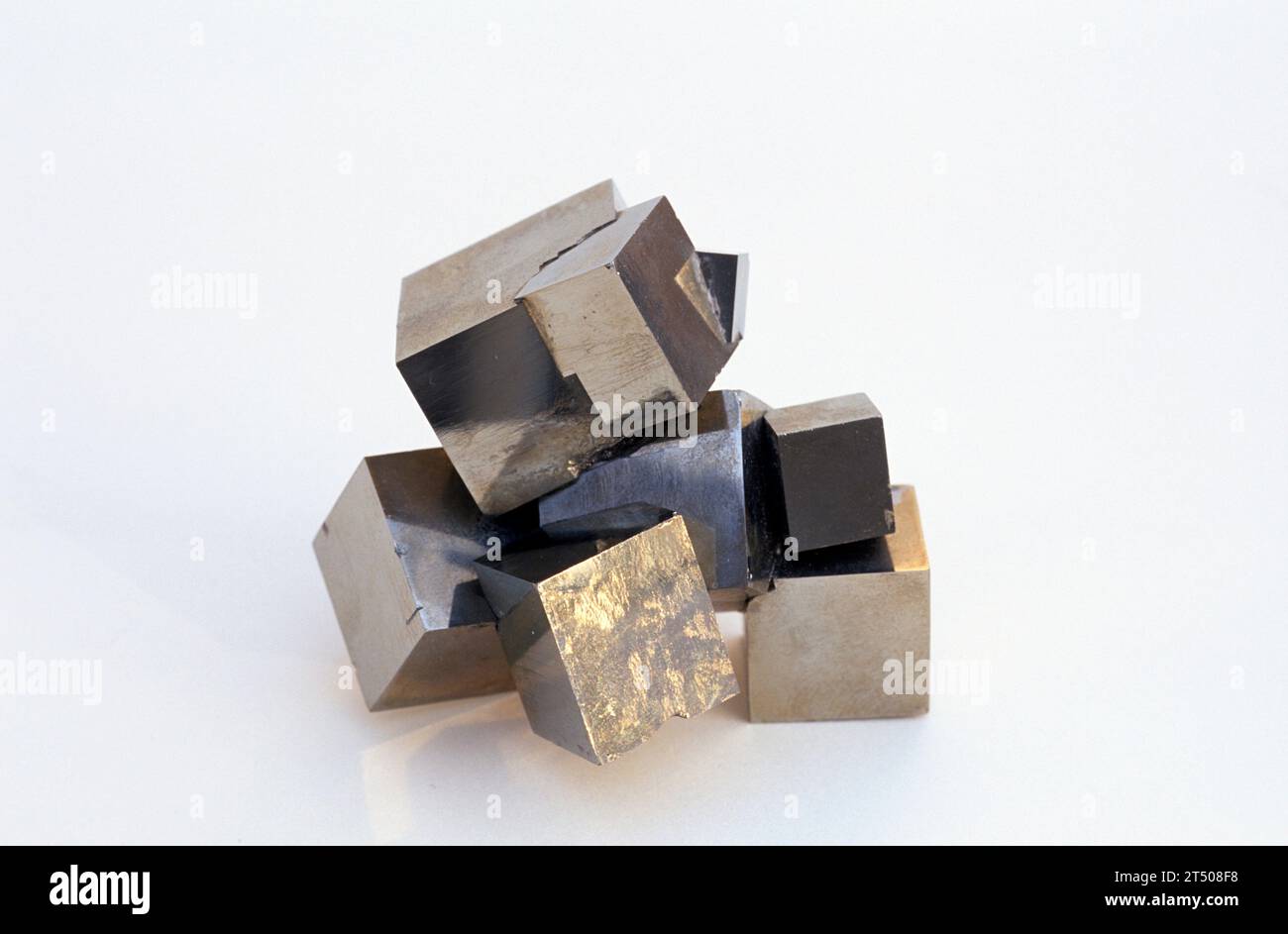 Pyrite or iron pyrite is an iron sulfide mineral. Cubic crystals Stock ...