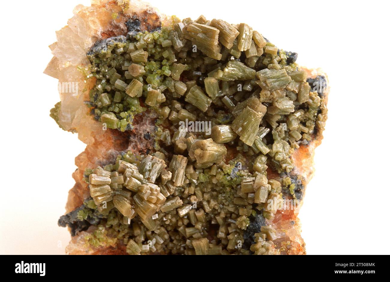 Pyromorphite is a lead chlorophosphate mineral. Crystallized sample ...