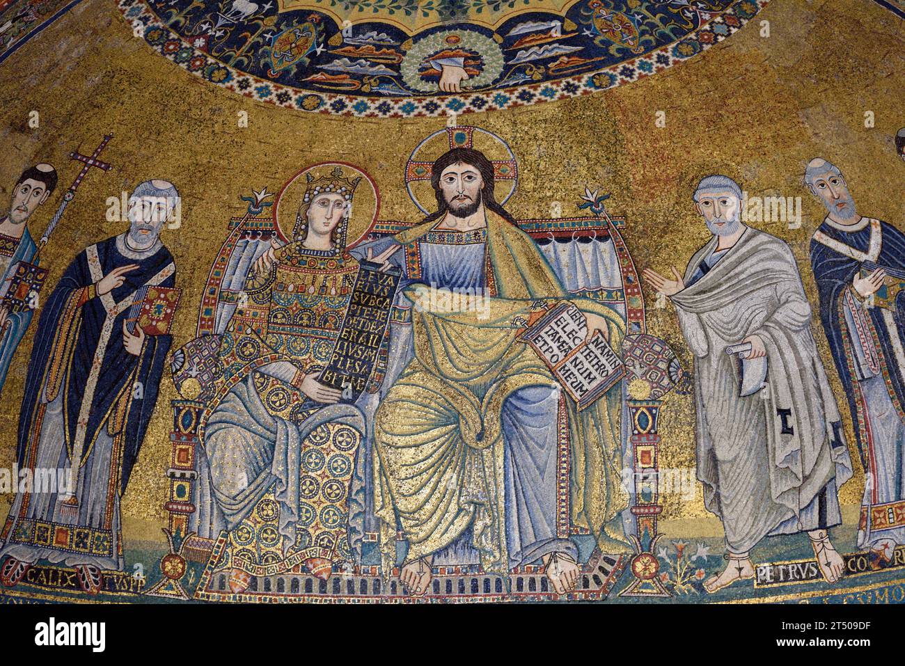 Apse medieval mosaic, Basilica di Santa Maria in Trastevere, Rome, Italy Stock Photo - Alamy