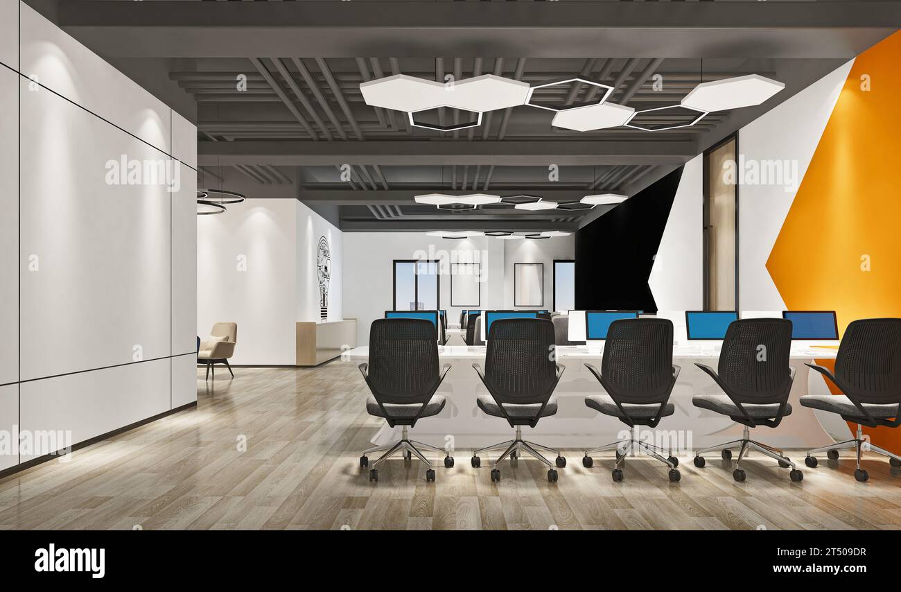 Modern office interior 3d hi-res stock photography and images - Alamy