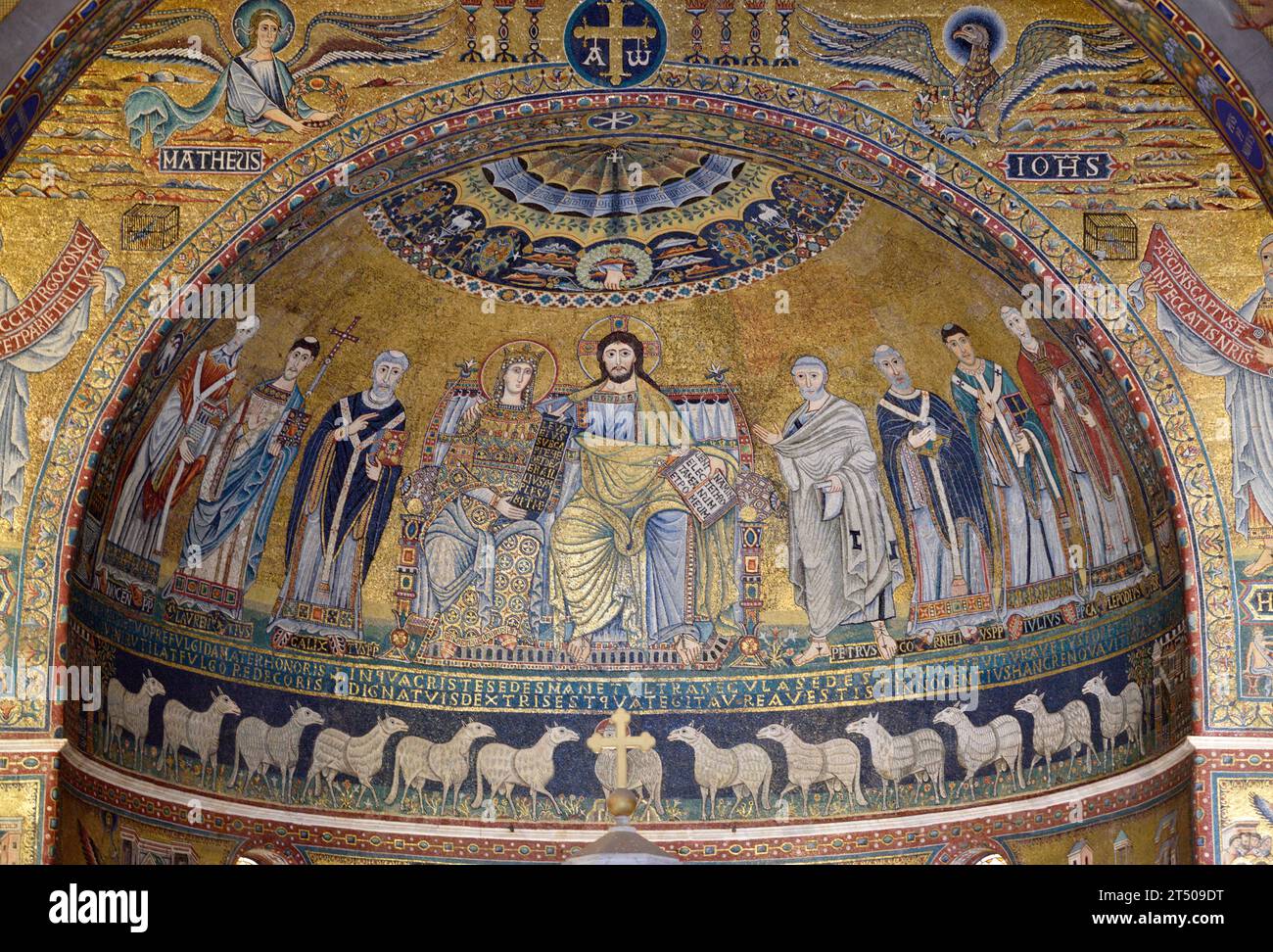 Apse medieval mosaic, Basilica di Santa Maria in Trastevere, Rome, Italy Stock Photo - Alamy