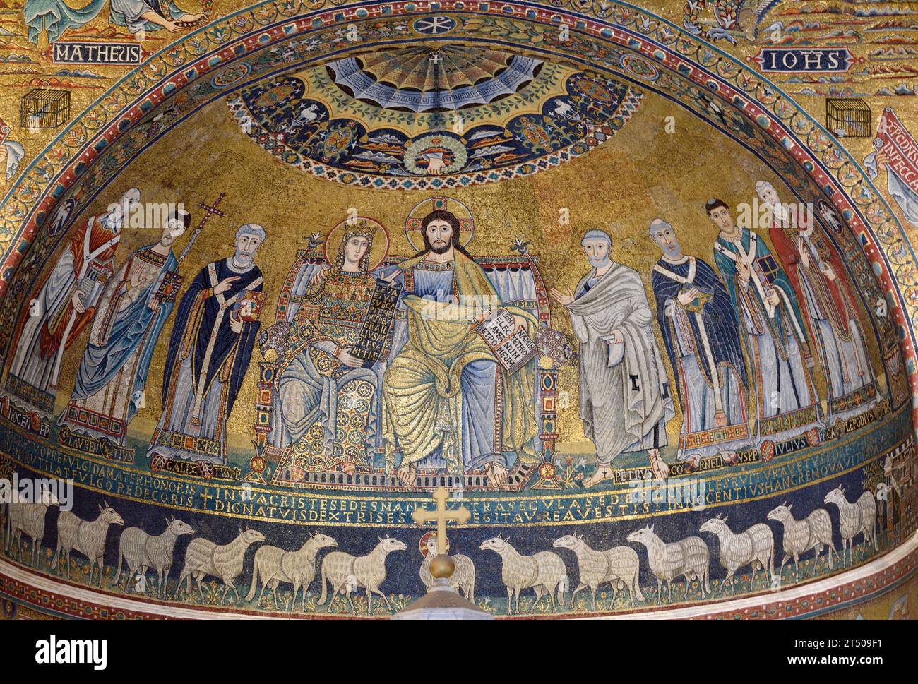 Apse medieval mosaic, Basilica di Santa Maria in Trastevere, Rome, Italy Stock Photo - Alamy