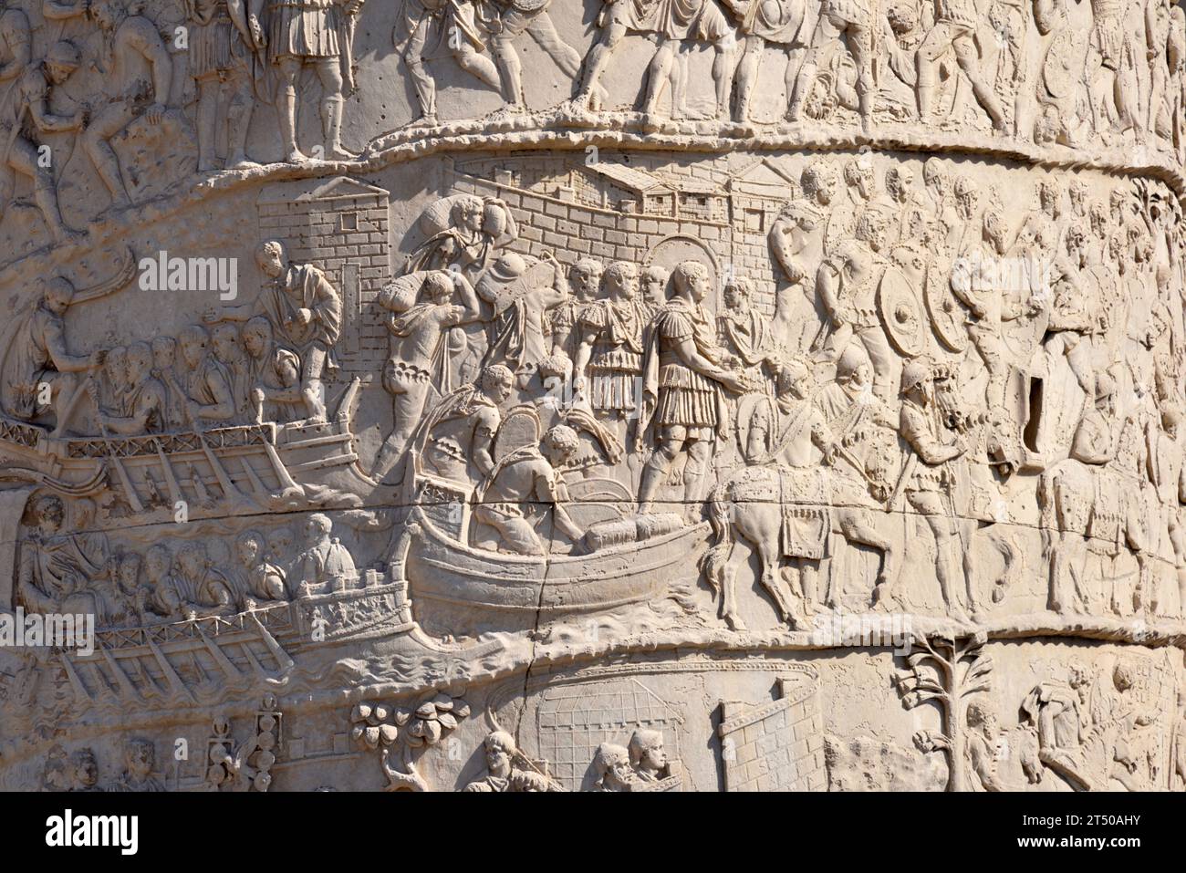 Italy, Rome, Trajan's column, ancient roman bas relief Stock Photo - Alamy