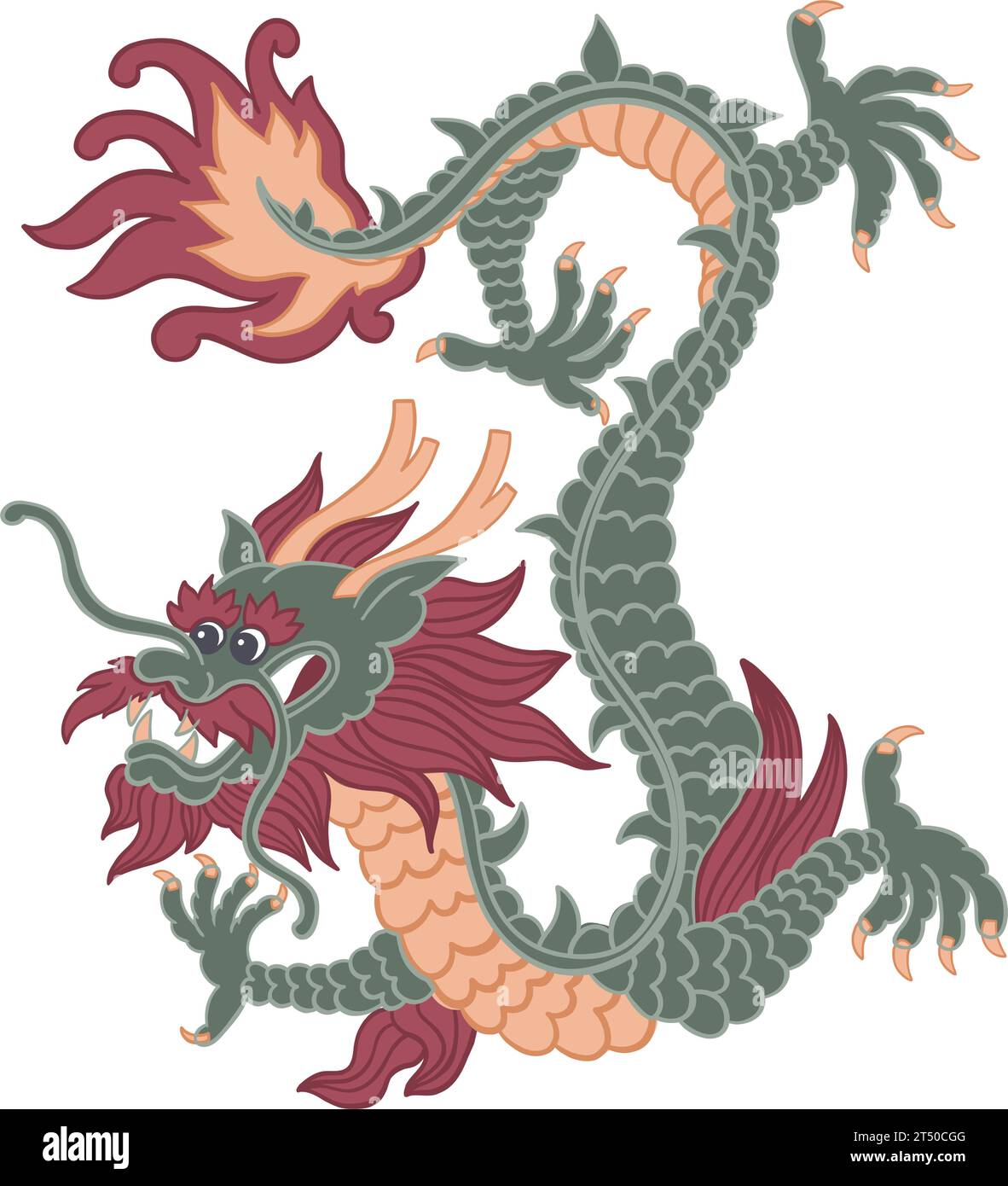 Chinese new year flying dragon Stock Vector Image & Art - Alamy