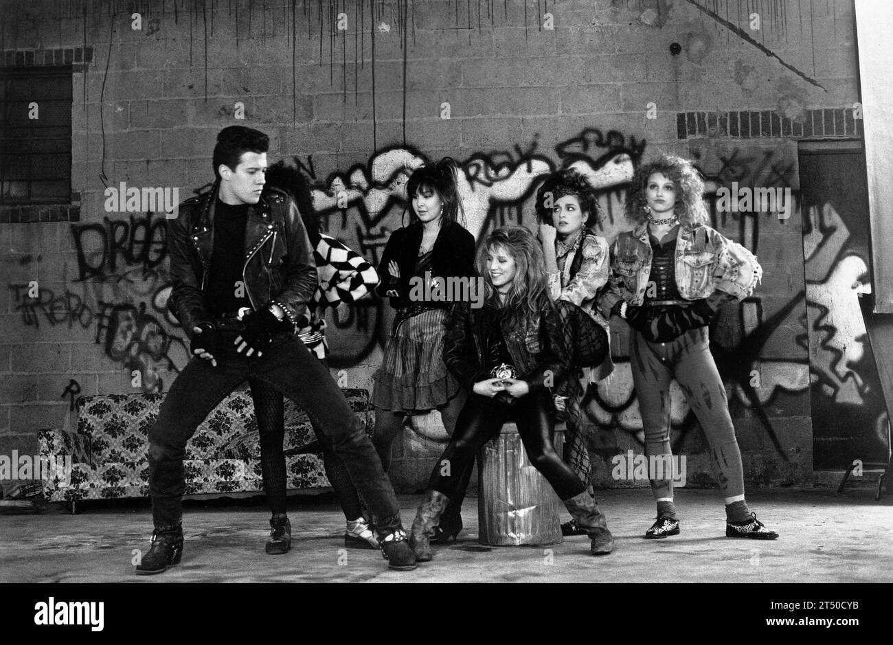 Peter Dobson with the Cheap Chicks, on-set of the musical film, "Sing ...