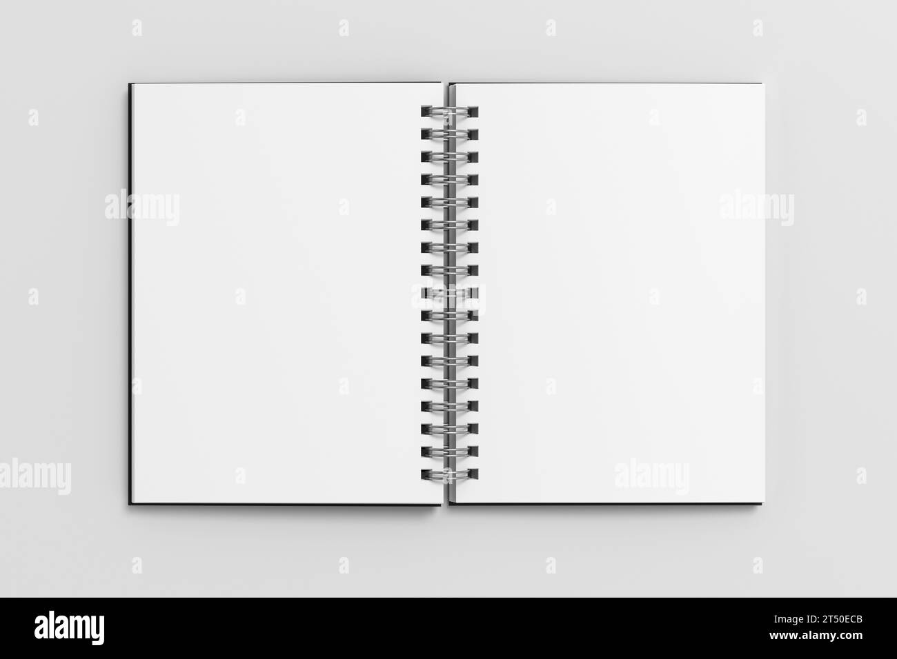 Notebook Mockup Blank Notebook With Black Cover Spiral Notepad On