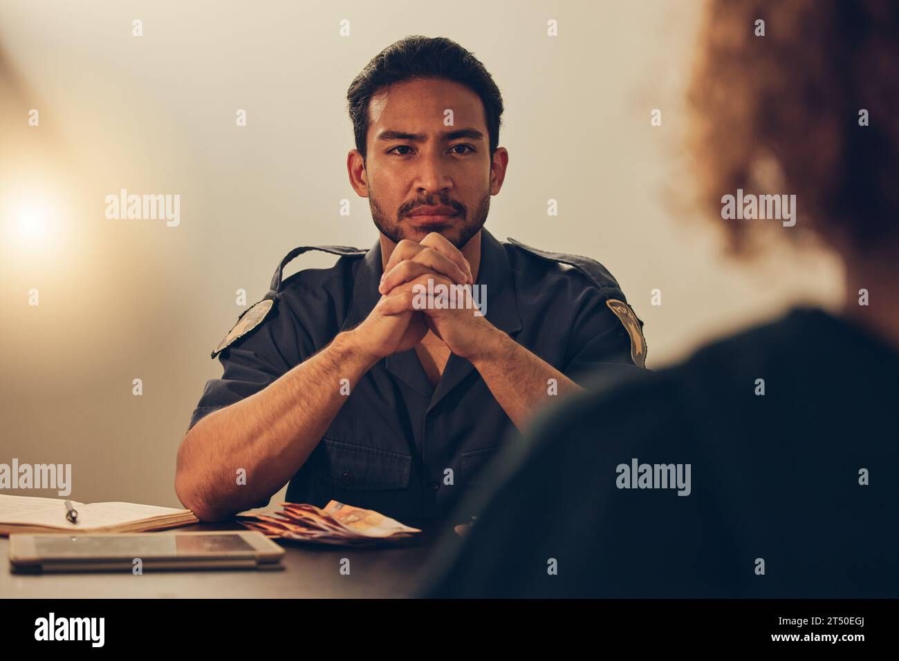 Woman police interview room hi-res stock photography and images - Alamy