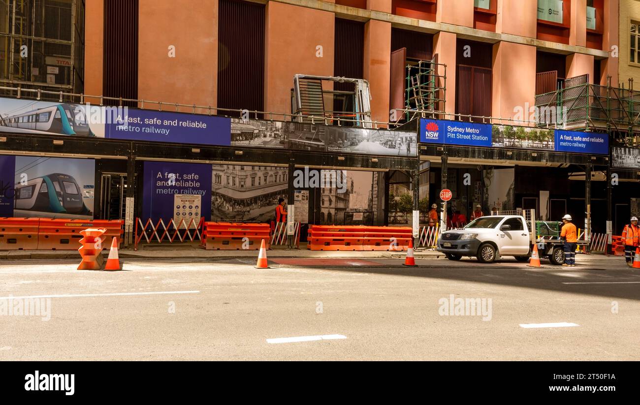 Construction on an extension of a new Metro Railway in Sydney, NSW ...