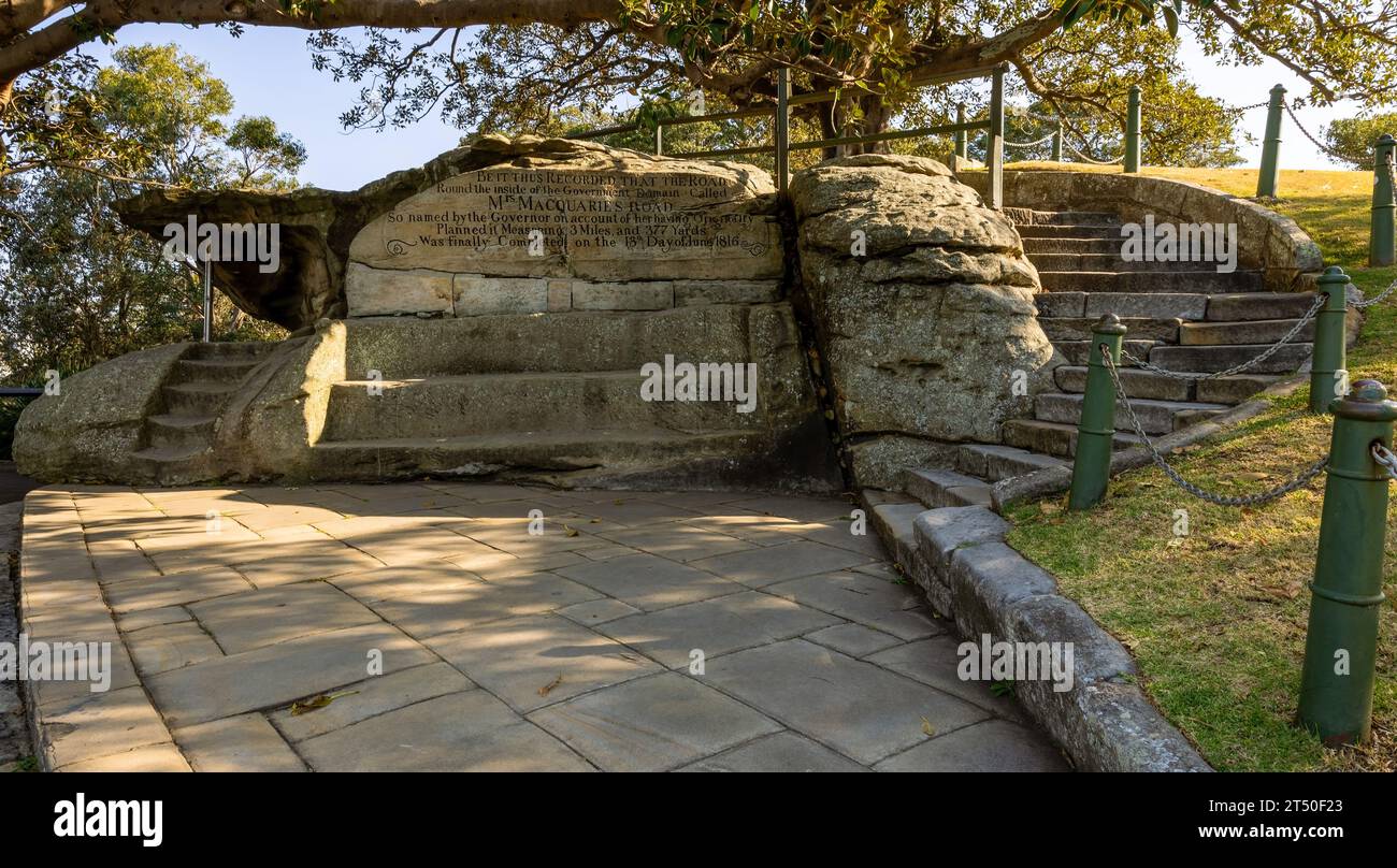Mrs Macquarie's Chair is on a peninsula and is carved out of Sandstone ...