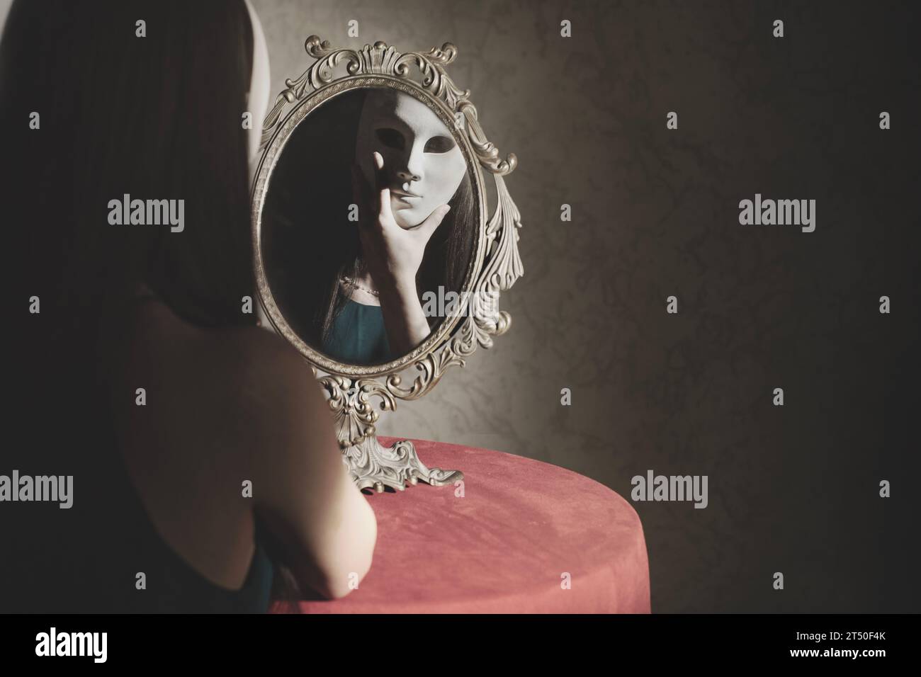 Woman hand mirror surreal hi-res stock photography and images - Alamy
