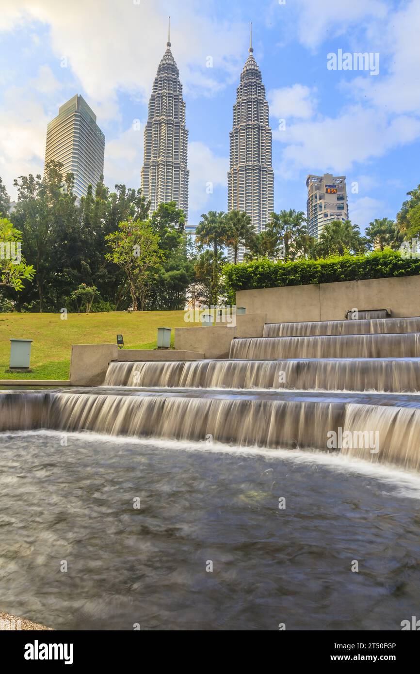 Photo of an artificial watercourse in THE KLCC Park in Kuala Lumpur ...