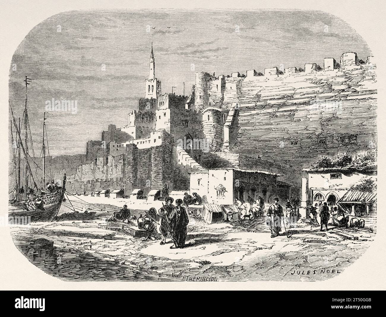 Old view of the port of Tangier, Morocco. Africa. A few days in Morocco ...