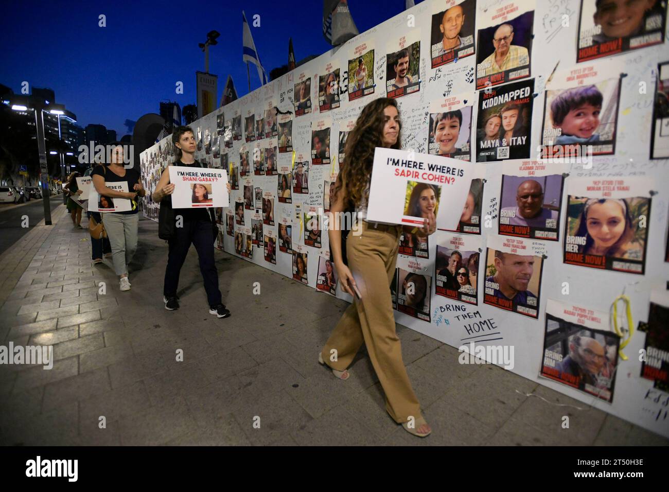 Relatives and friends of Sapir Cohen, who is one of the people ...