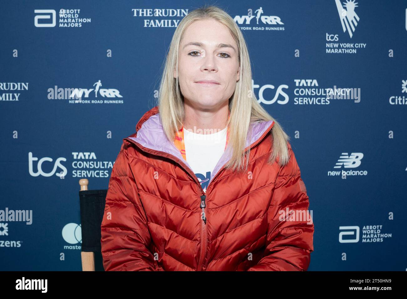 Kelly Taylor of USA attends TCS New York City Marathon Professional ...