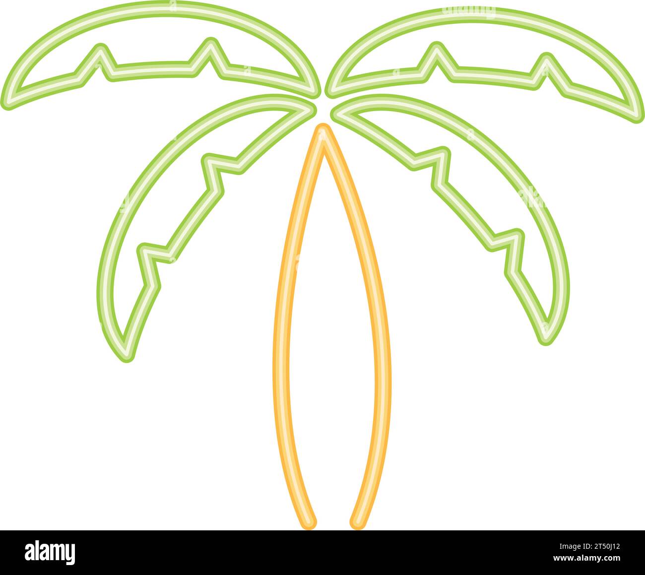 Neon coconut Stock Vector Images - Alamy